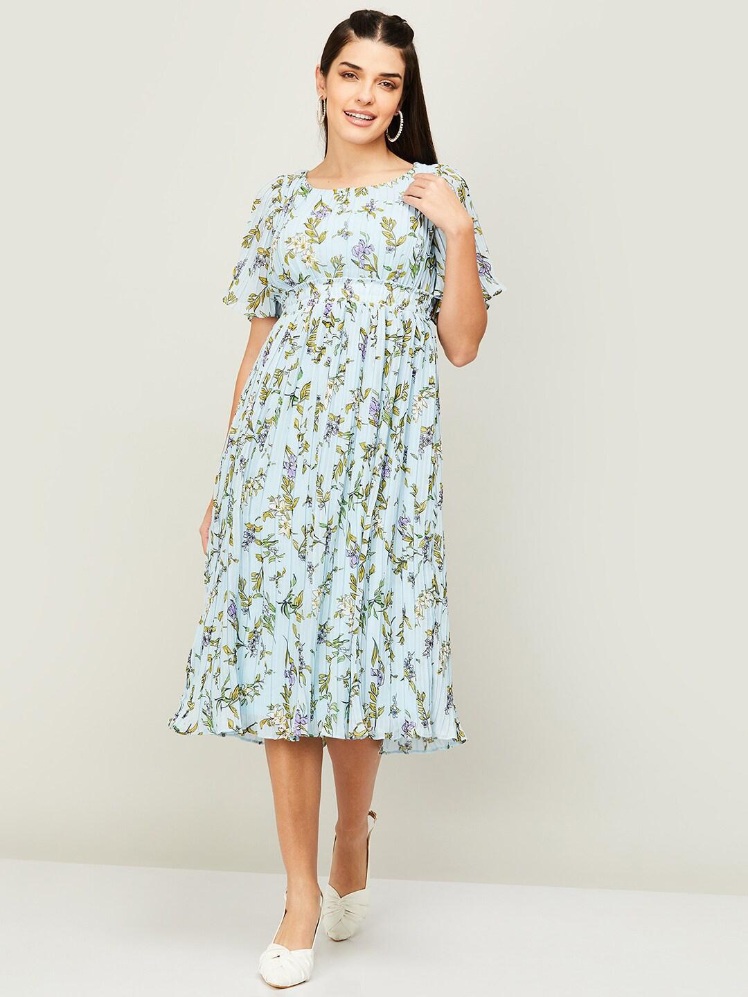 Buy CODE By Lifestyle Floral Printed Empire Midi Dress - Dresses for ...