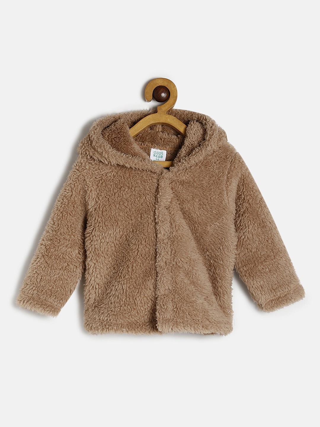 Buy MINI KLUB Infant Boys Lightweight Faux Fur Trim Hooded Jacket ...