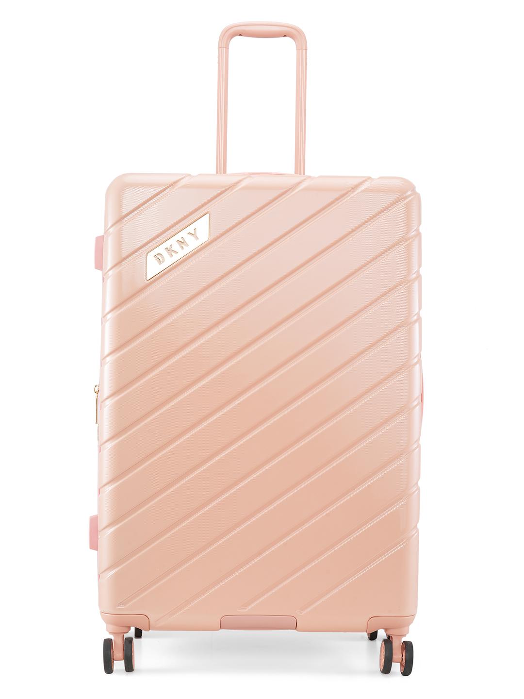 Buy DKNY BIAS Pink Textured Hard Sided 28" Large Trolley Suitcase ...