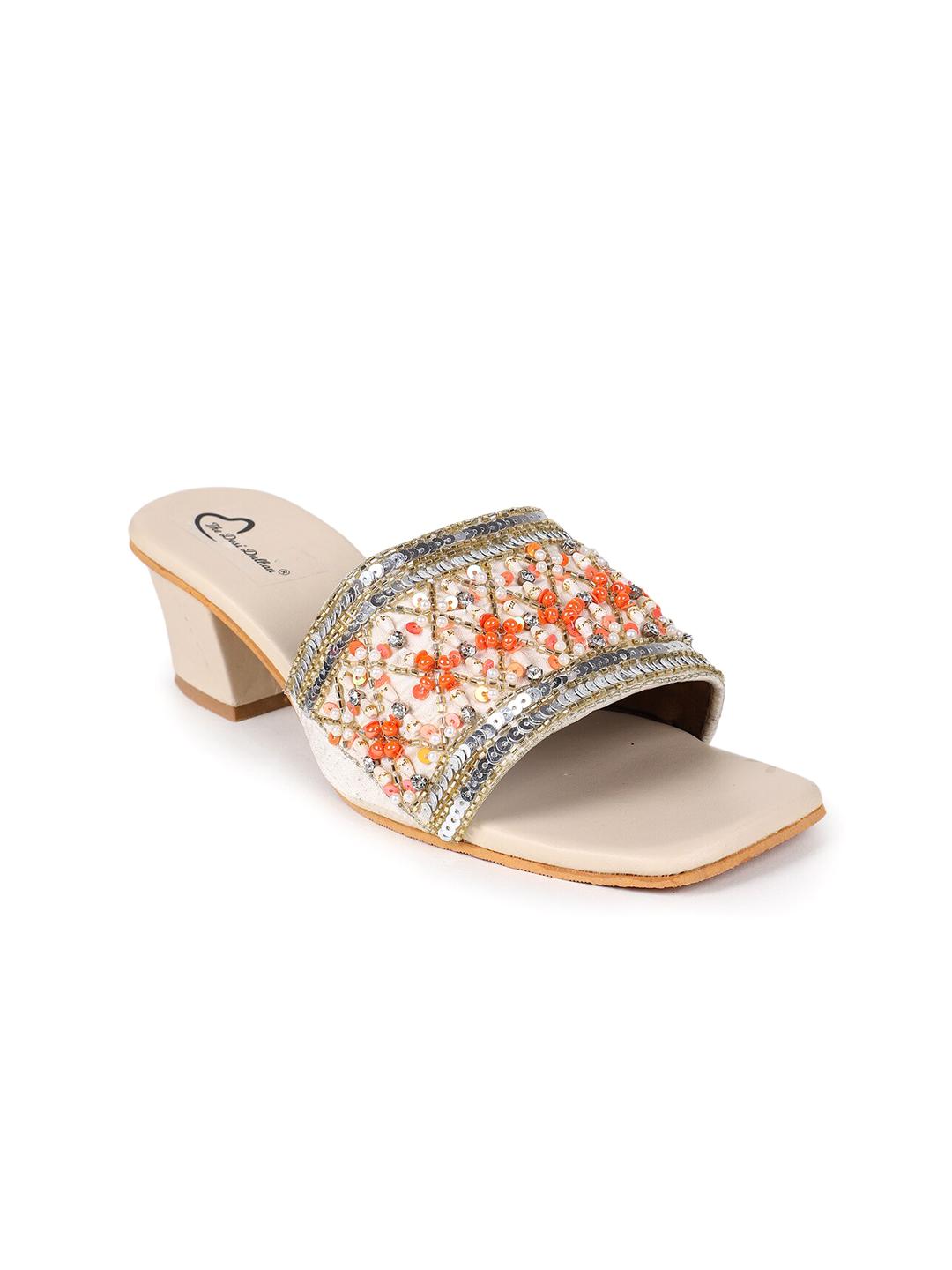Buy The Desi Dulhan Embellished Ethnic Block Heels - Heels for Women ...
