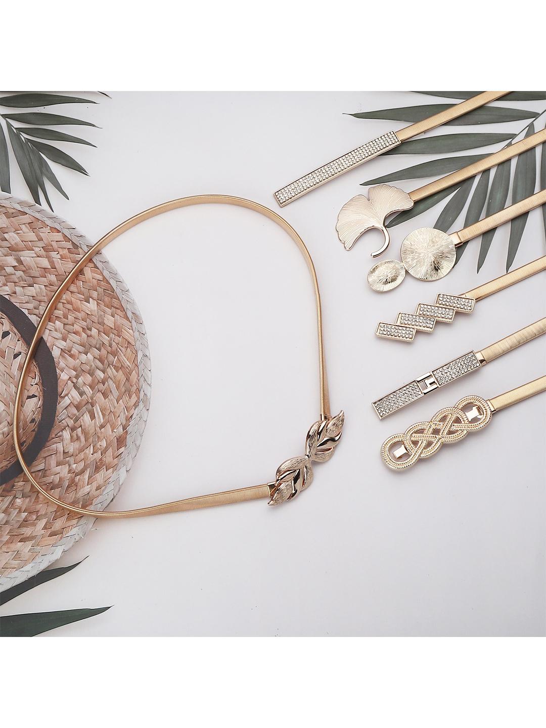 Buy ZORO Women Textured Metal Spring Belt - Belts for Women 21848156 ...