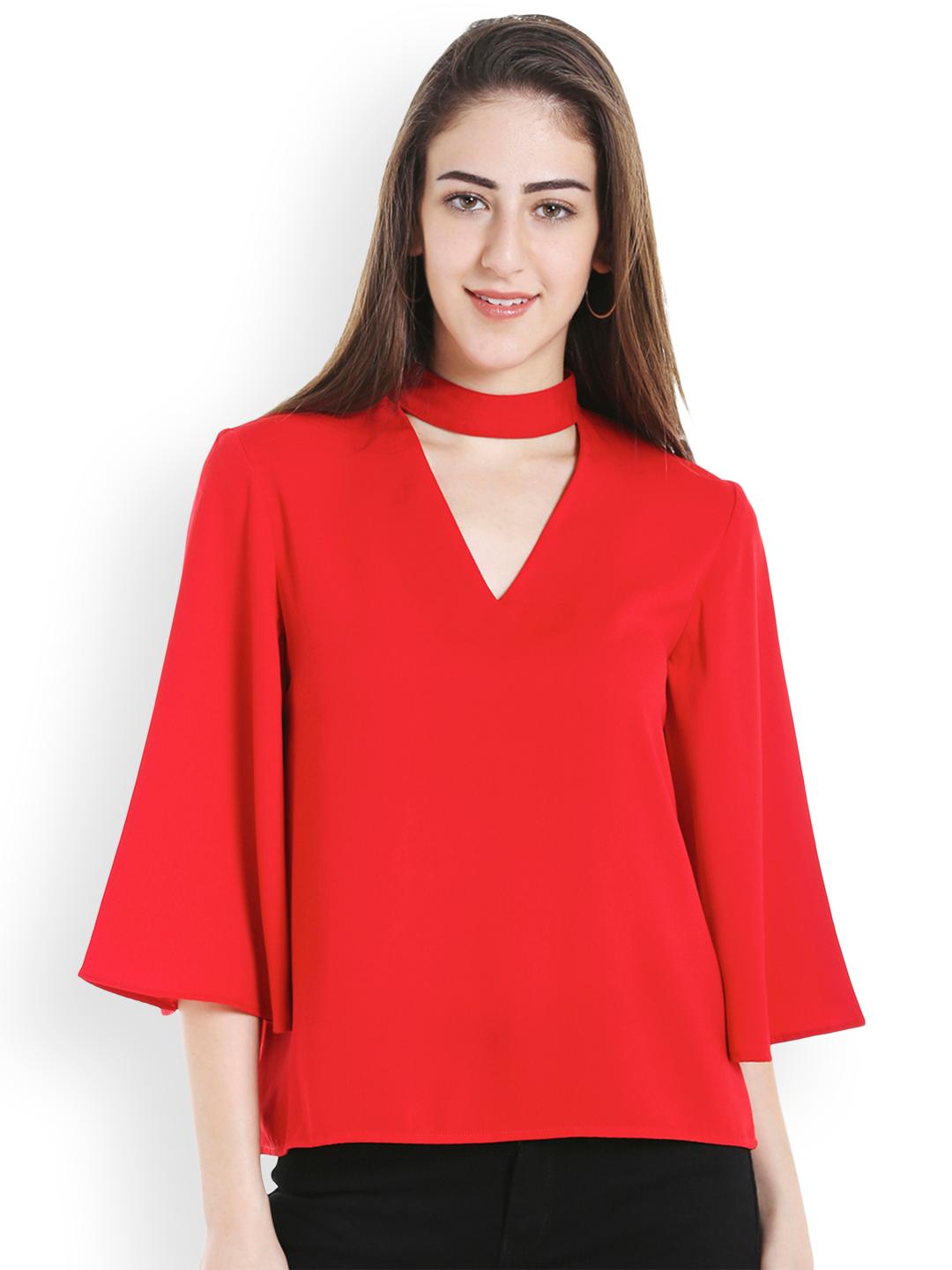 Buy 20Dresses Women Red Solid Top - Tops for Women 2184934 | Myntra