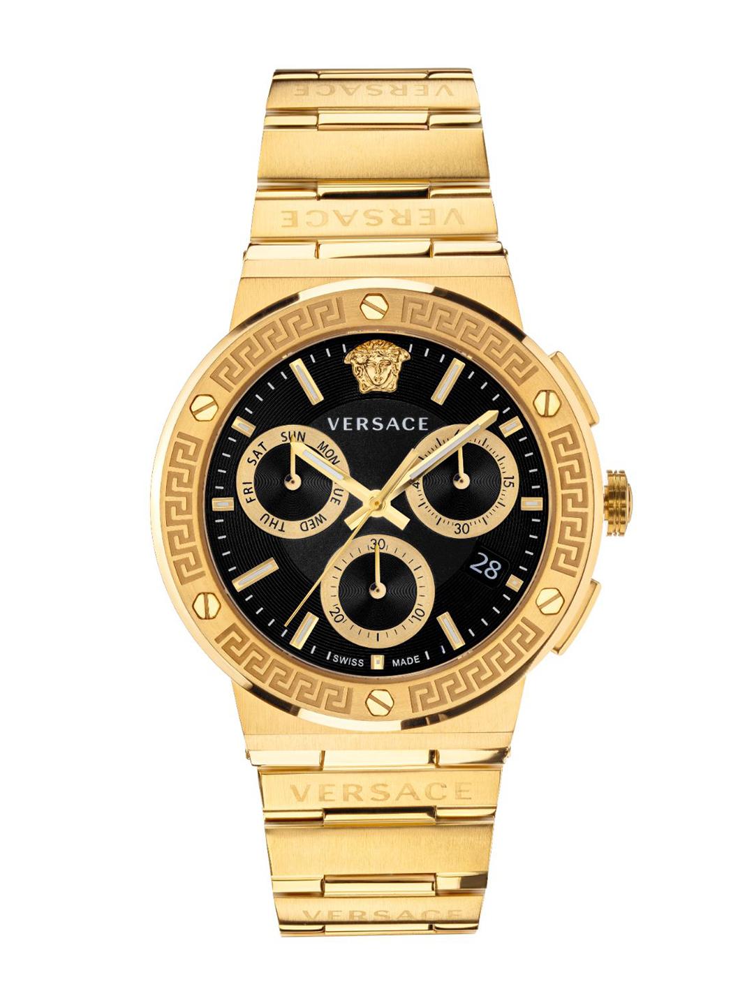 Buy Versace Men Embellished Dial & Stainless Steel Bracelet Style ...