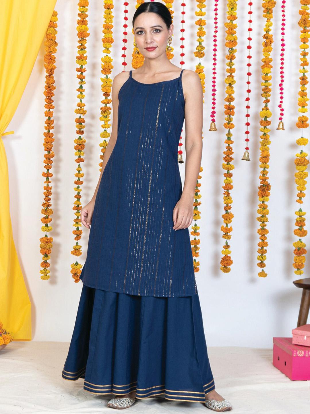 Buy AKISO Striped Shoulder Straps Kurta - Kurtas for Women 21879030 ...