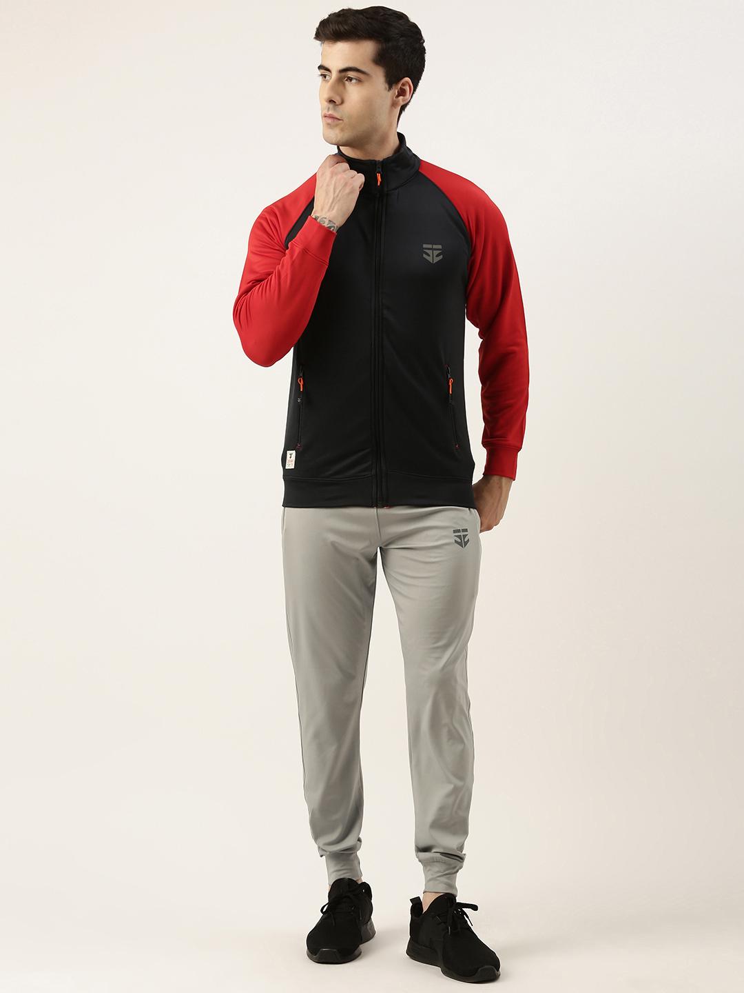 Buy Sports52 Wear Men Colourblocked Track Jacket With Joggers Training ...