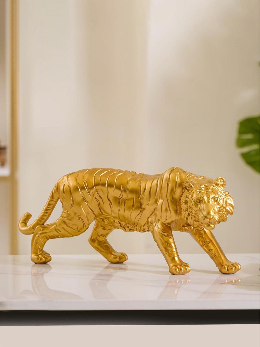 Buy Nestasia Gold Toned Royal Tiger Figurine Showpieces - Showpieces ...