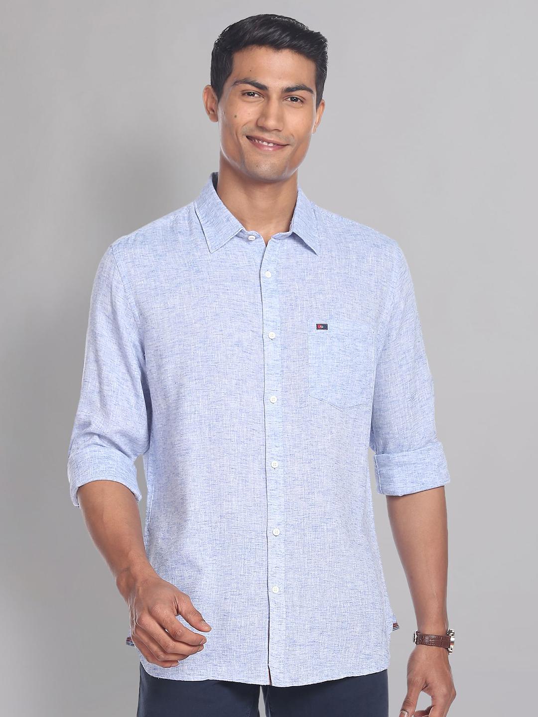 Buy AD By Arvind Slim Fit Casual Pure Cotton Shirt - Shirts for Men ...