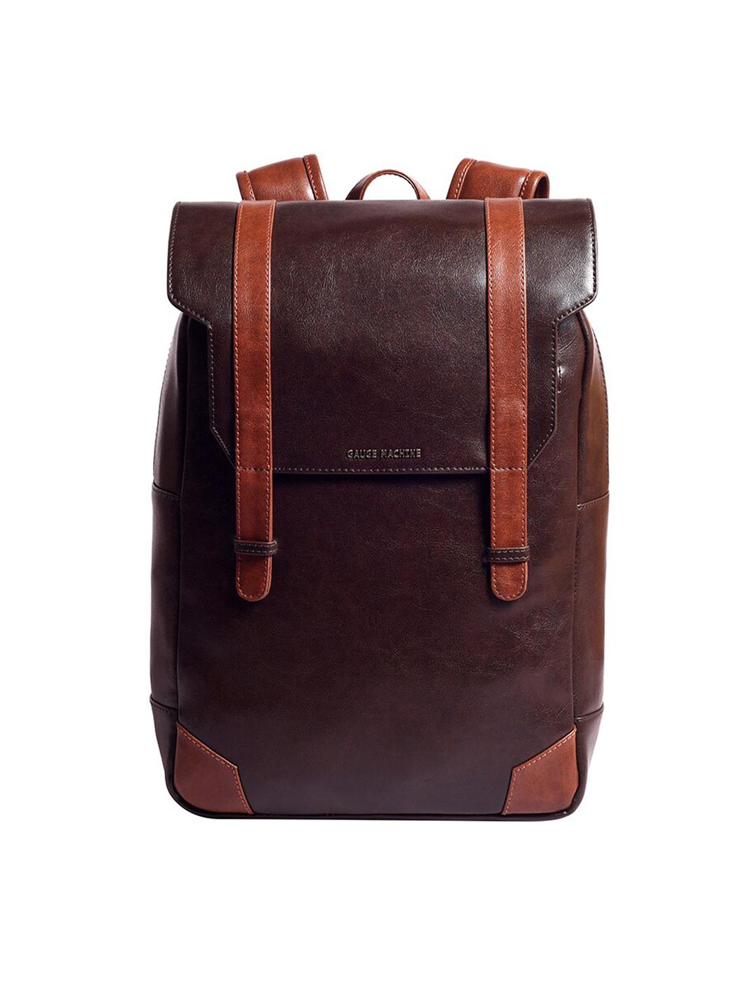 Buy Gauge Machine Dark Brown Travel Backpack - Backpacks for Unisex ...