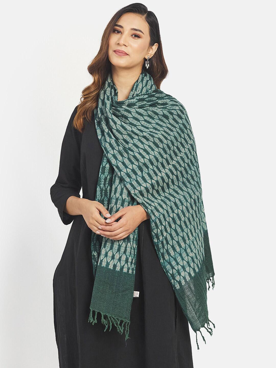 Buy Fabindia Women Woven Design Woollen Stole - Stoles for Women ...