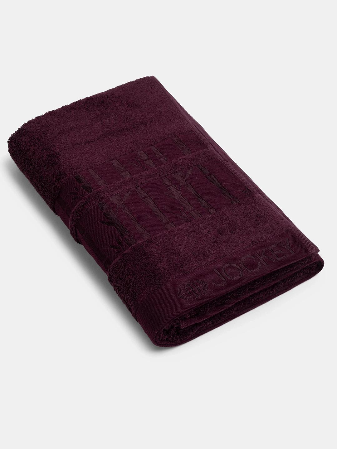 Buy Jockey Bamboo Cotton Burgundy Solid 600GSM Super Soft Adult Regular ...