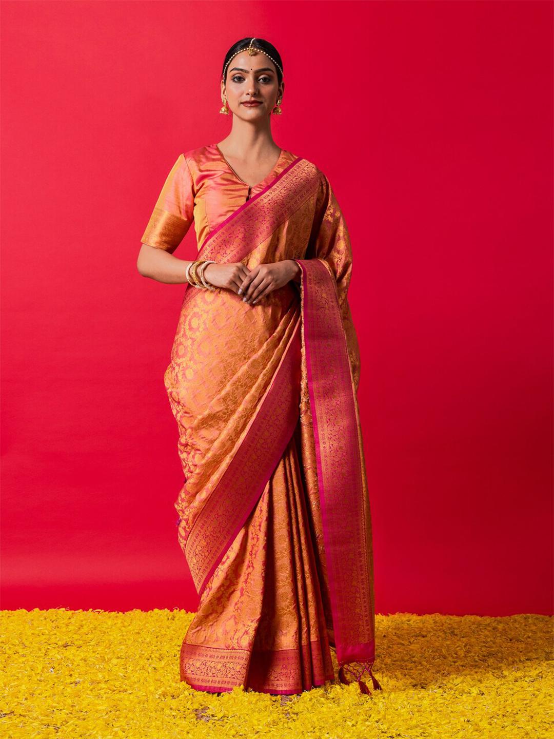 Buy Triyah Woven Design Zari Banarasi Saree - Sarees for Women 22087554 ...