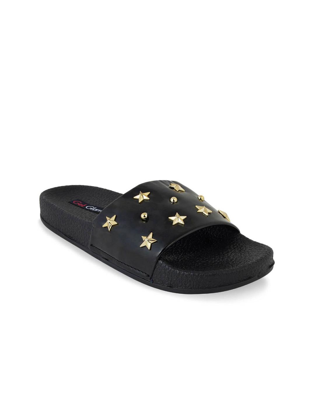 Buy Get Glamr Women Embellished Sliders - Flip Flops for Women 22089276 ...