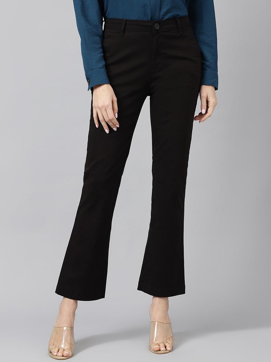 Buy Xpose Women Comfort High Rise Bootcut Trousers - Trousers for Women ...
