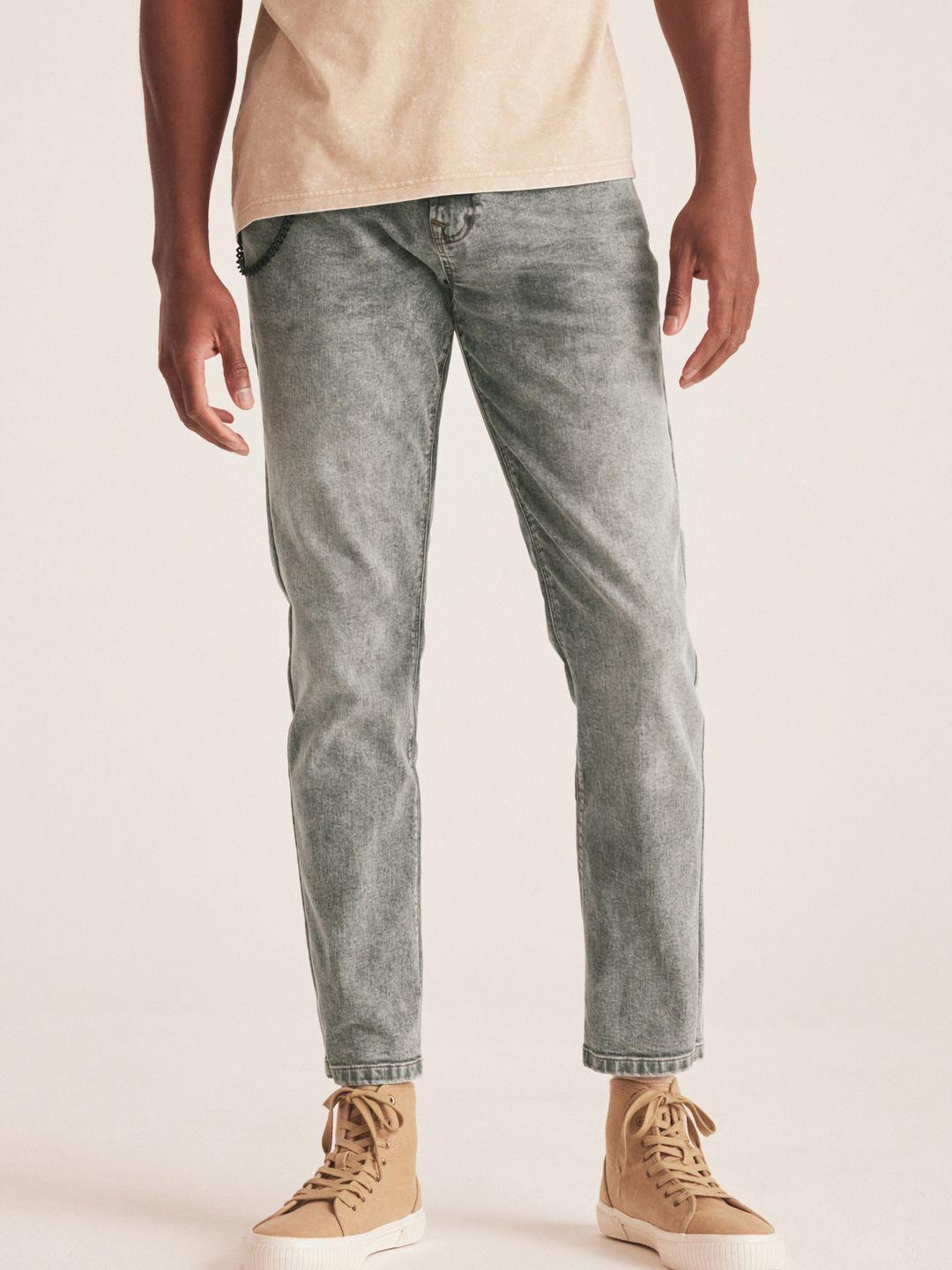 Buy NEXT Men Skinny Fit Light Fade Stretchable Jeans With Chain - Jeans ...