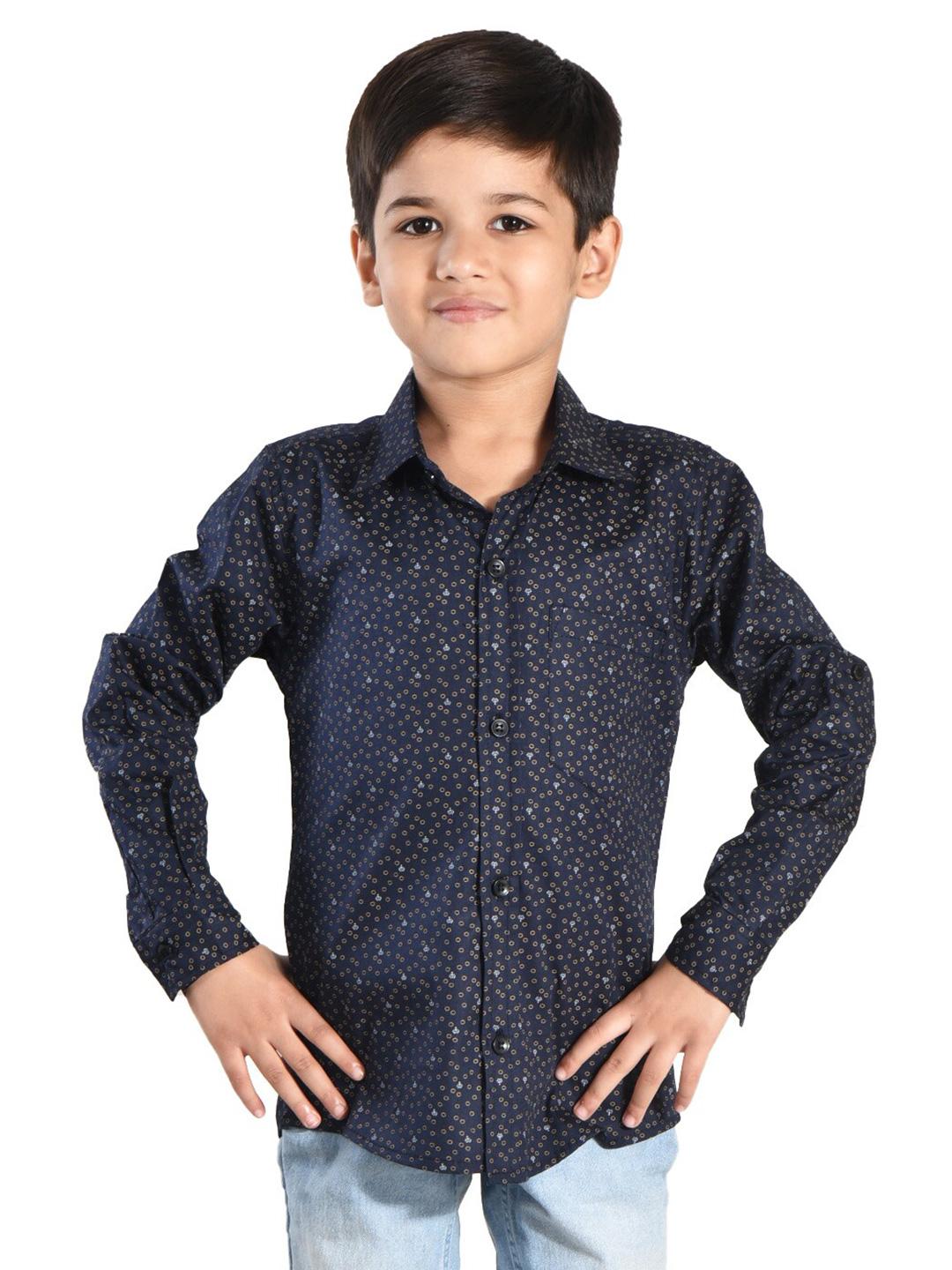 Buy POMY & JINNY Boys Comfort Slim Fit Micro Ditsy Printed Cotton ...