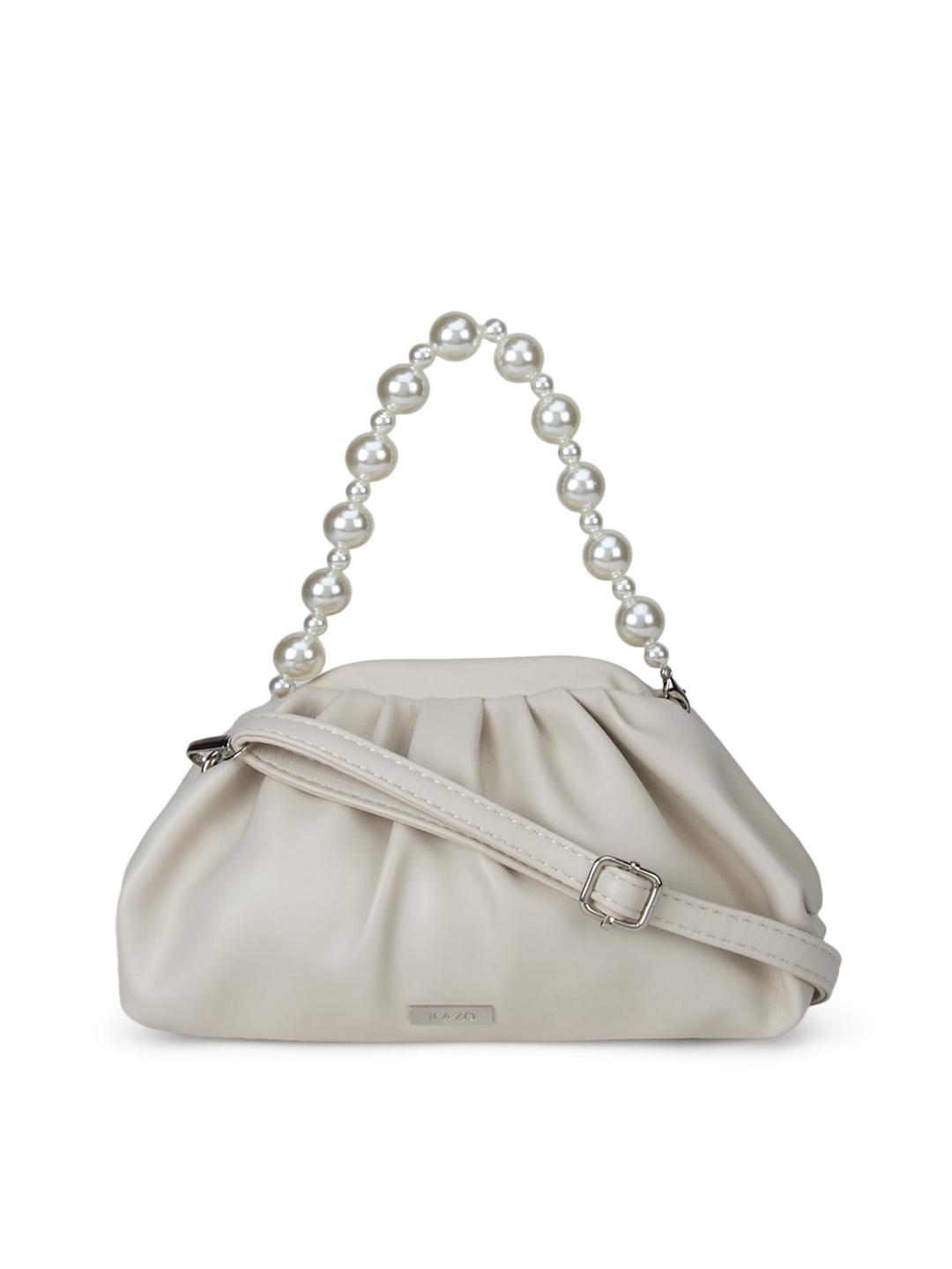 Buy Kazo Pouch Bag With Pearl Handle - Handbags for Women 22190640 | Myntra