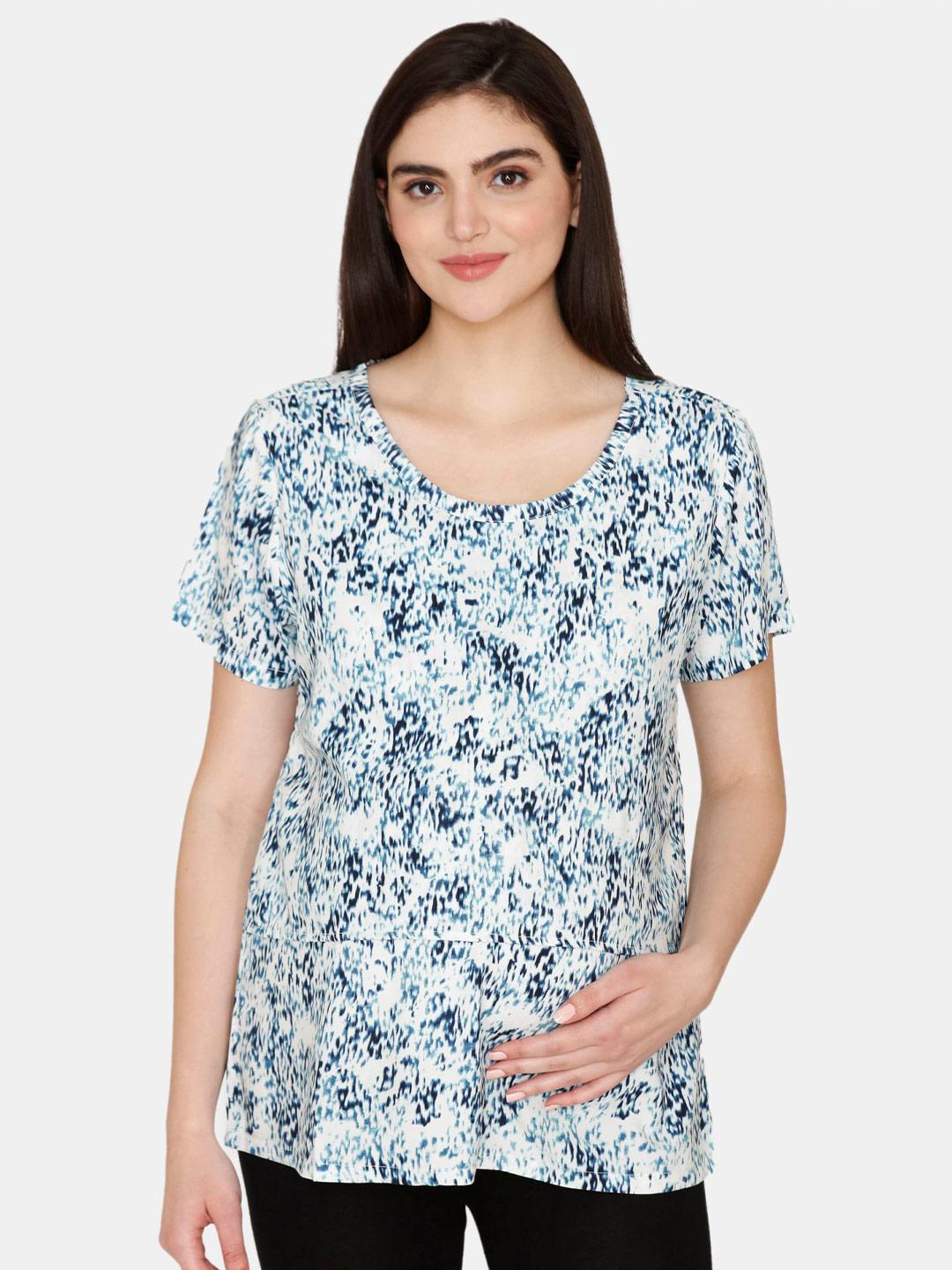 Buy Coucou By Zivame Printed Round Neck Maternity Top - Tops for Women ...