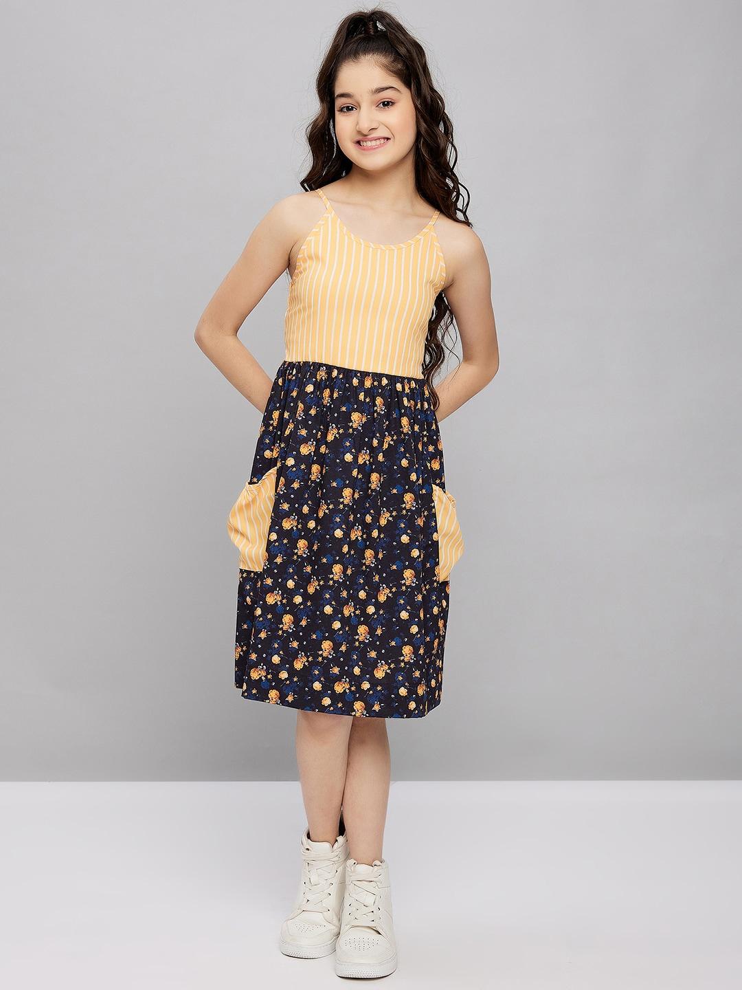 Buy Stylo Bug Girls Floral Printed A Line Dress - Dresses for Girls ...