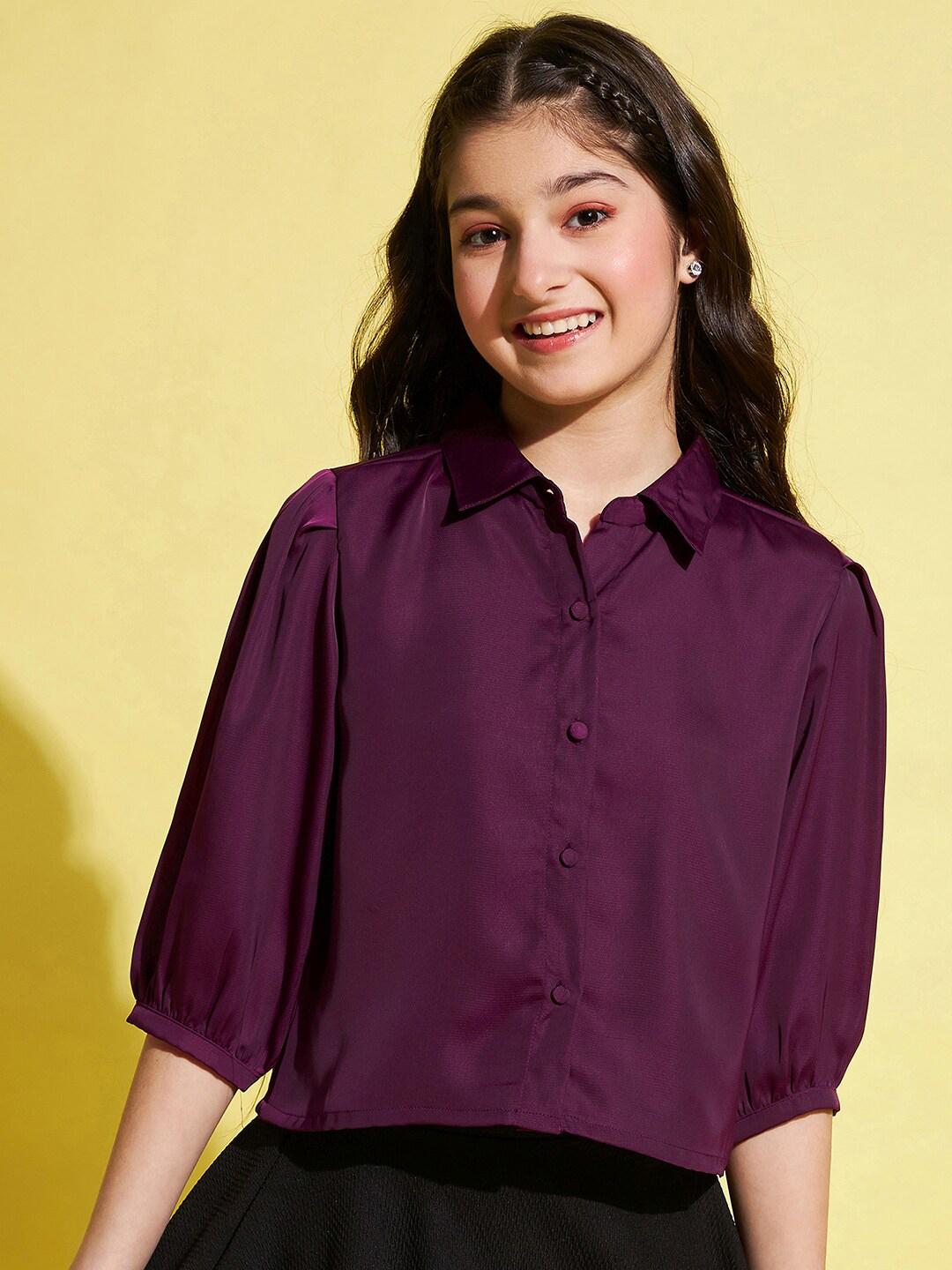 Buy Stylo Bug Girls Shirt Collar Shirt Style Top - Tops for Girls ...