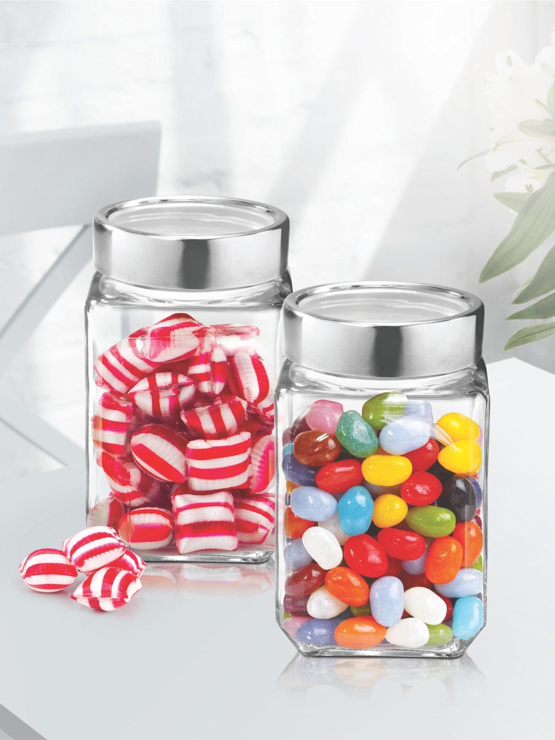 Buy Treo Transparent Glass 12 Piece Screw Top Jar 310ml - Container for ...