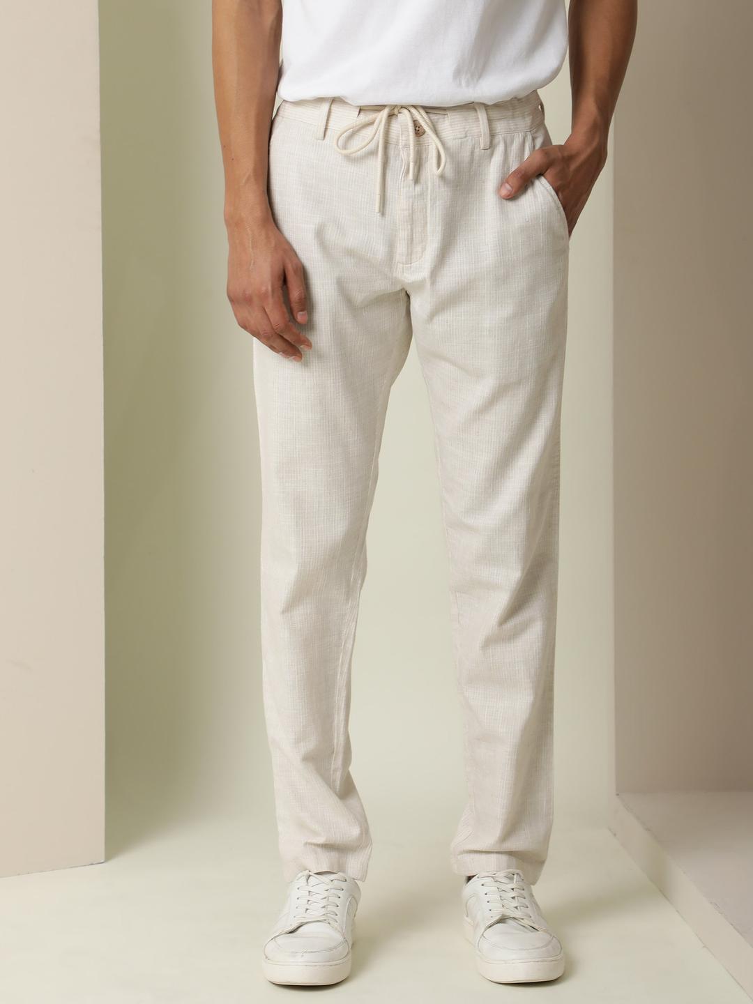 Buy RARE RABBIT Men Cotton Slim Fit Trousers - Trousers for Men ...