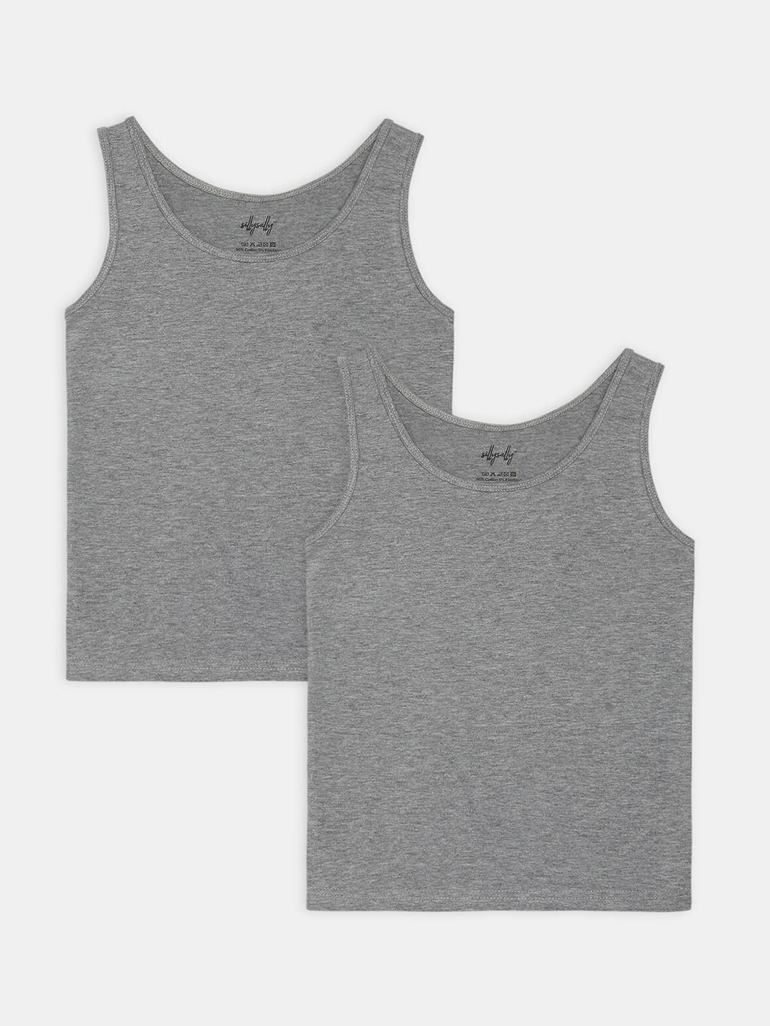 Buy Sillysally Girls Pack Of 2 Lycra Stretchable Basic Innerwear Vests ...