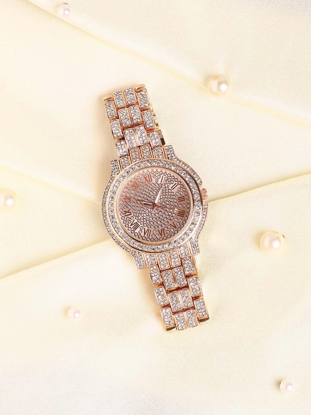 Buy HAUTE SAUCE Women Embellished Bracelet Style Straps Watch SS23 ...