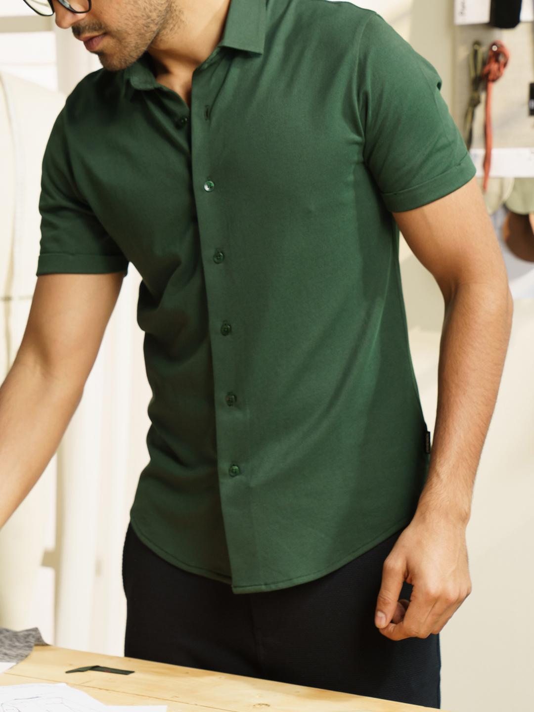 Buy DAMENSCH Men Constant Cotton Thermo Regulating Pique Shirt - Shirts ...