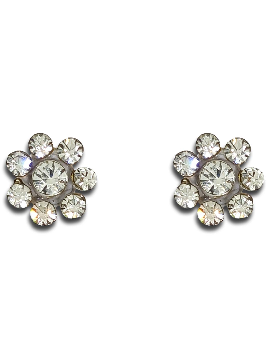 Buy Comet Busters Gold Plated Stone Studded Floral Non Piercing Ear ...