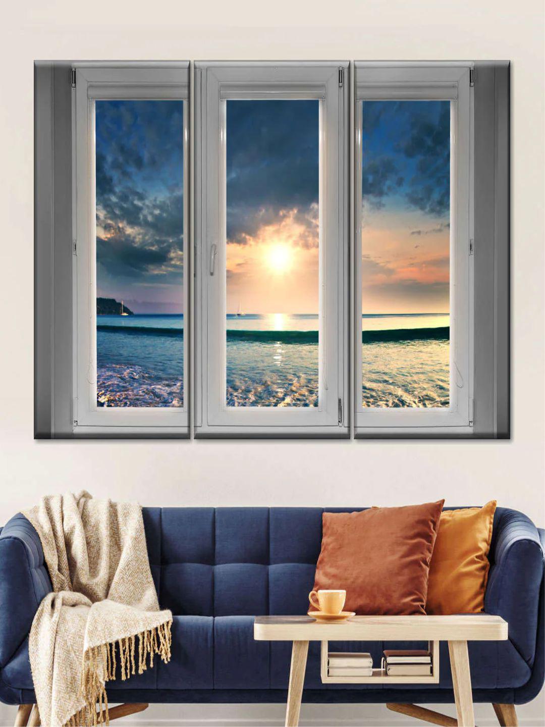 Buy POSTERS AND TRUSS Canvas 3 Piece Wall Rectangle Paintings Wall Art ...