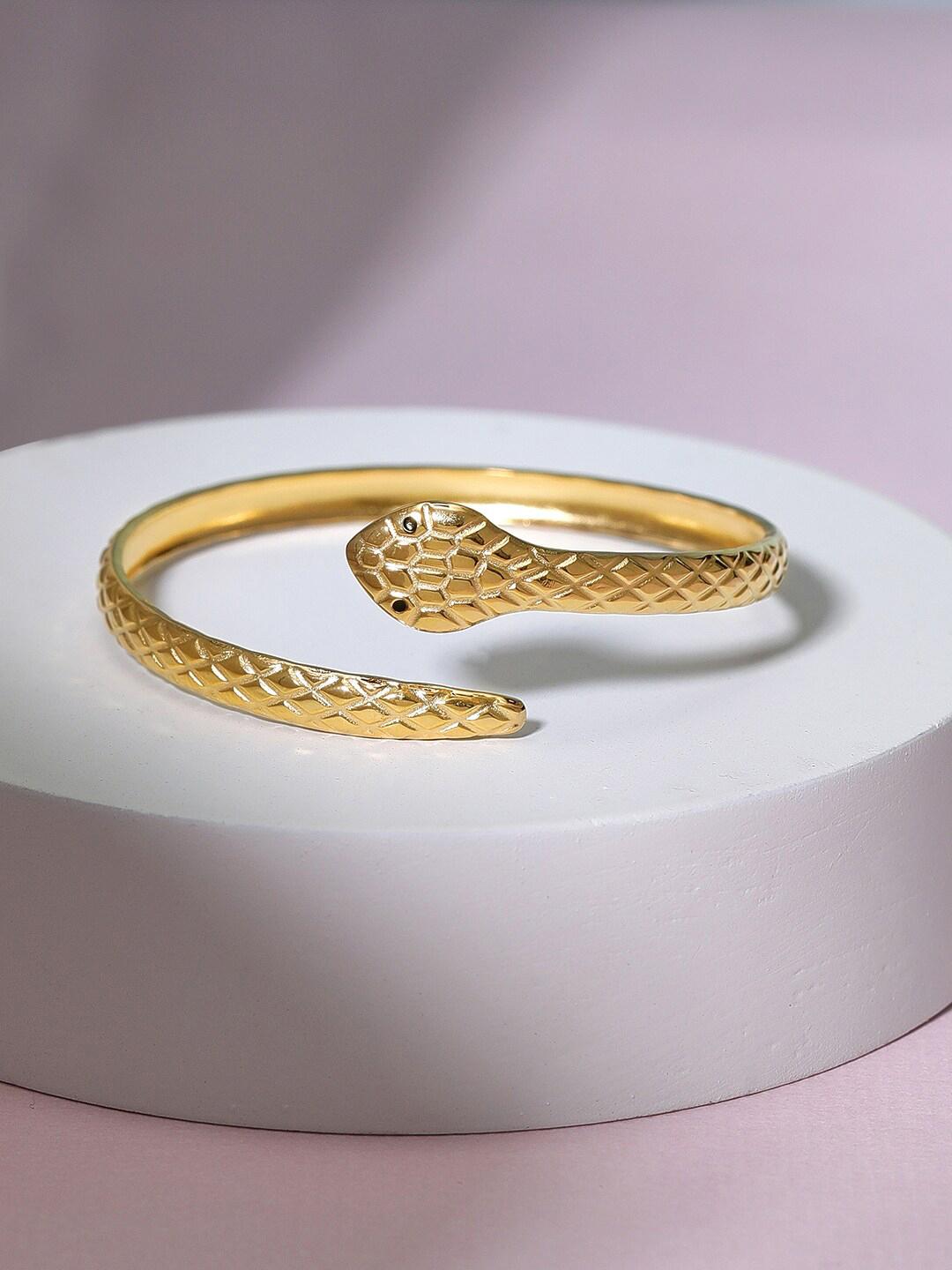 Buy Rubans Voguish Women Brass Gold Plated Cuff Bracelet - Bracelet for ...
