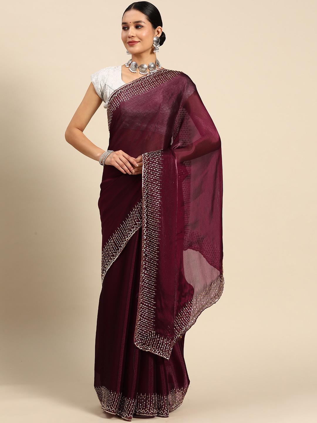 Buy SAARYA Beads And Stones Tissue Saree - Sarees for Women 22361546 ...