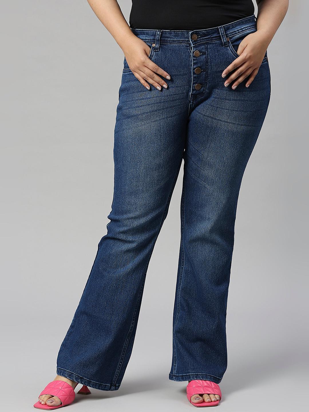 Buy Freeform By High Star Women Plus Size Bootcut High Rise Light Fade ...
