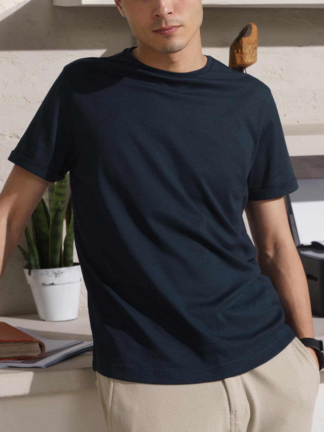 Buy DAMENSCH Constant All Degree Crew Neck Pique T Shirt - Tshirts for ...