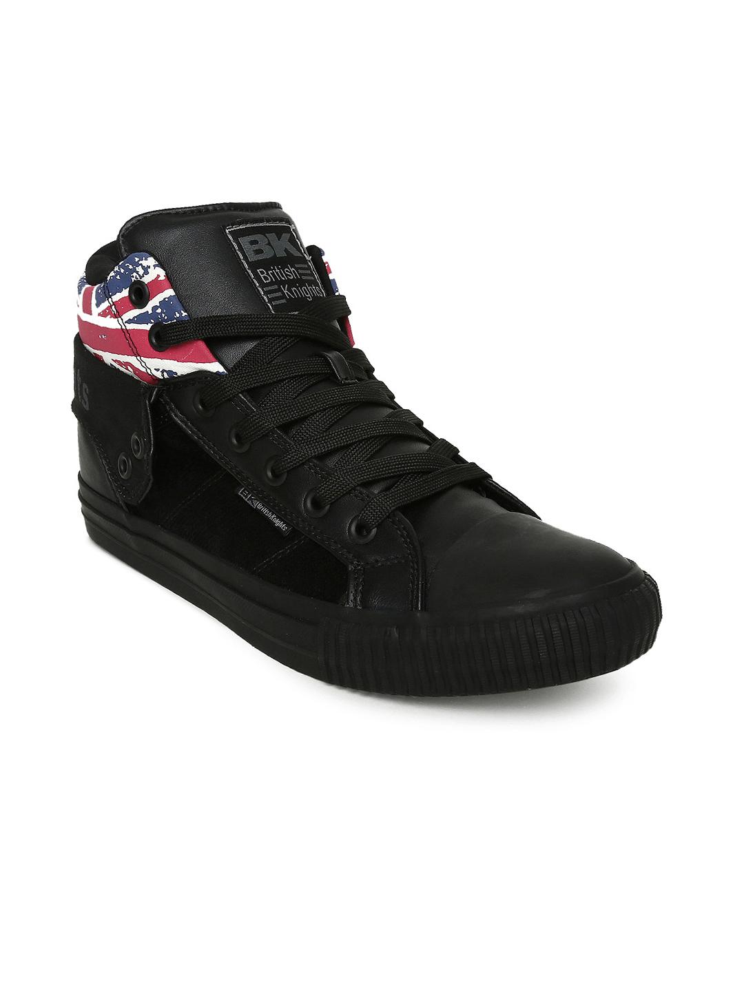 Buy BRITISH KNIGHTS Men Black ROCO Mid Top Sneakers - Casual Shoes for ...
