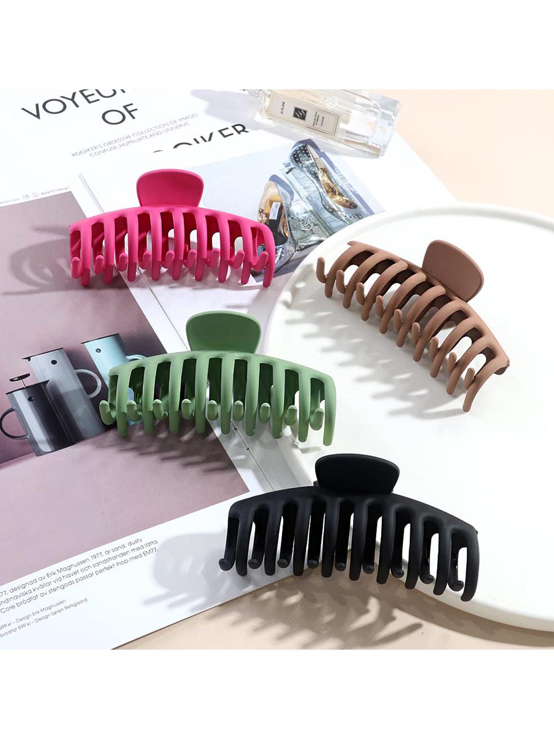 Buy Krelin Women Set Of 4 Plastic Claw Clips - Hair Accessory for Women ...