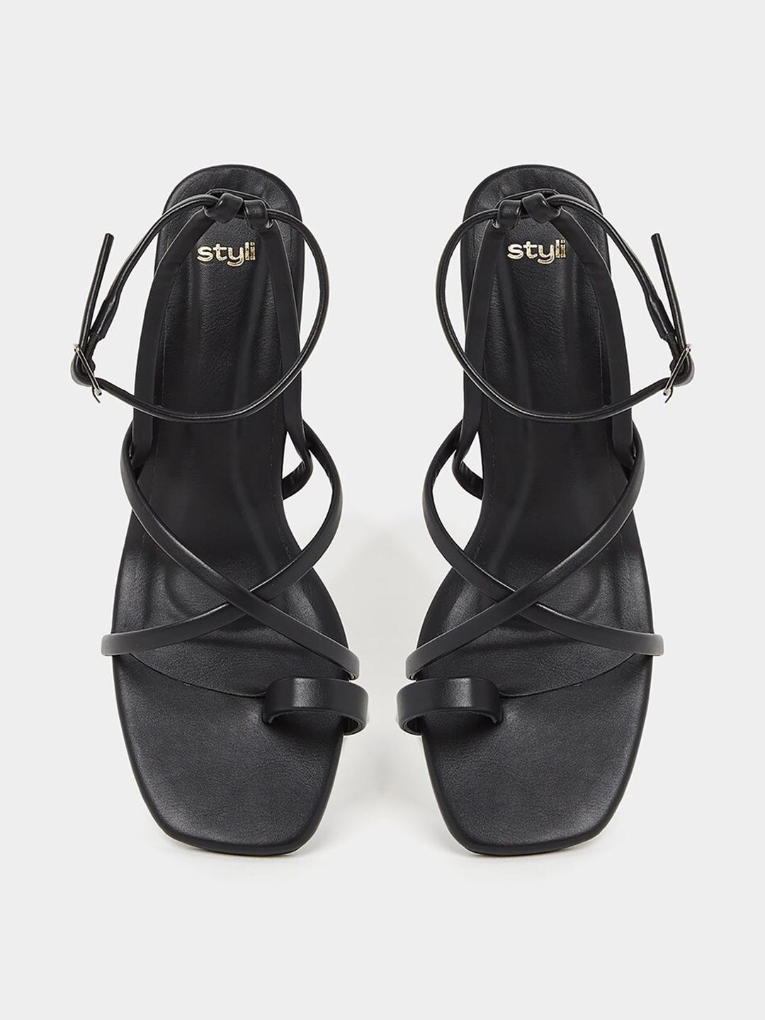 Buy Styli Open One Toe Block Heels With Ankle Loop - Heels for Women ...