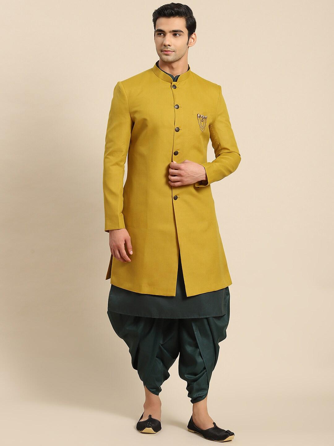 Buy KISAH Men Cotton Indowestern Sherwani With Patiala - Sherwani for ...