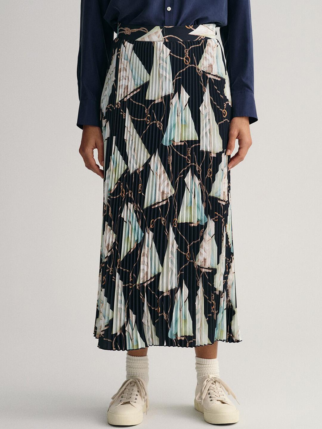 Buy GANT Sailing Printed Accordion Pleated Skirt - Skirts for Women ...