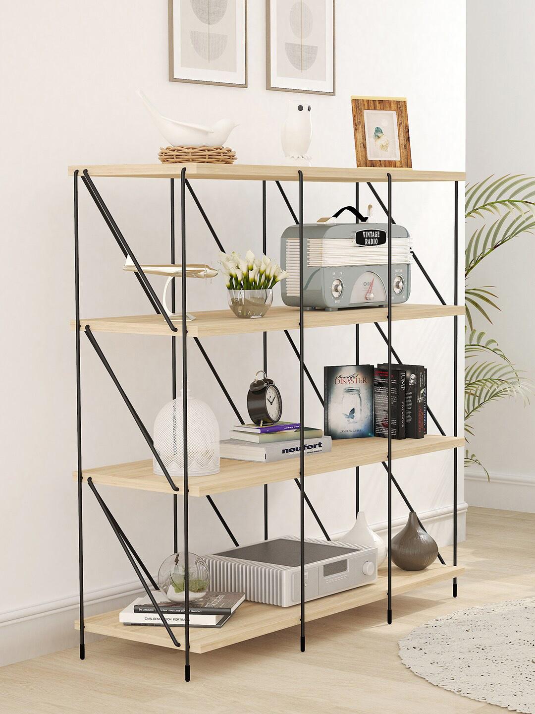 Buy Story@home Camel Brown Wooden Ezbo Cube Rack - Racks And Wardrobes ...