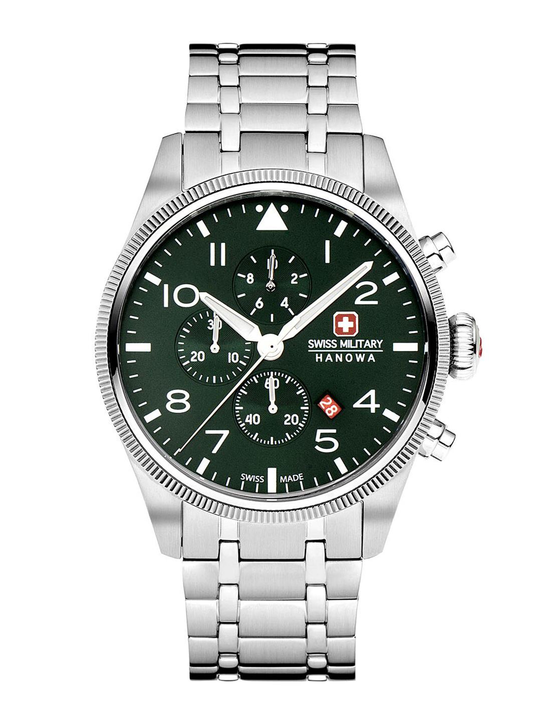 Buy SWISS MILITARY HANOWA Men Bracelet Straps Analogue Chronograph ...