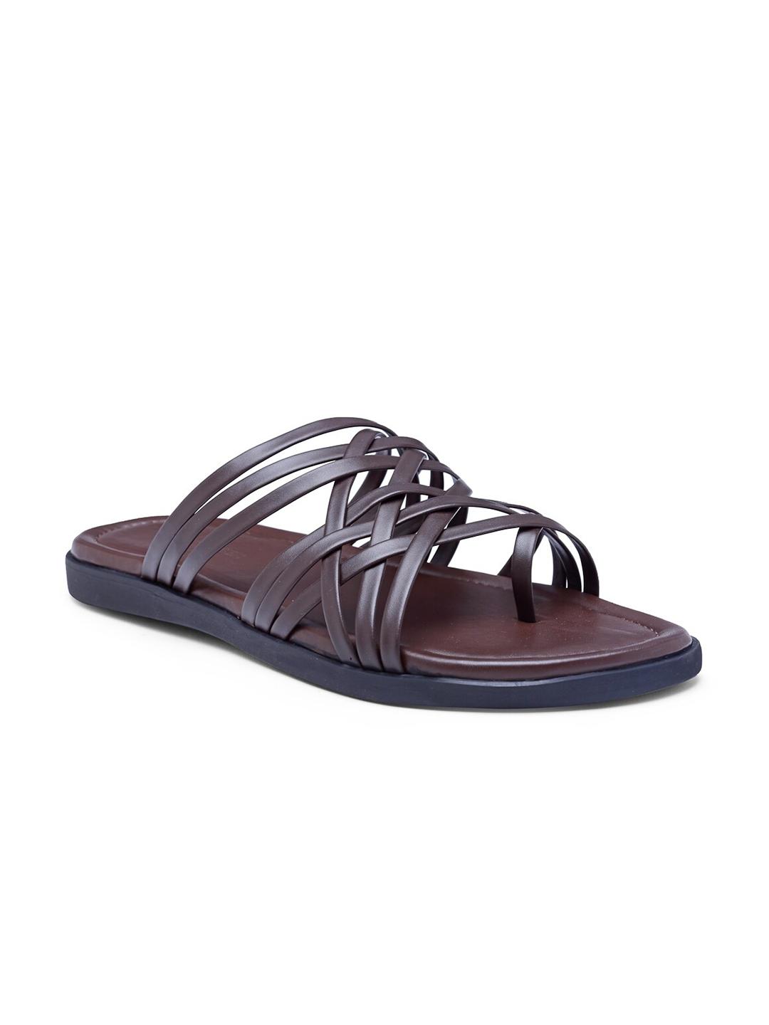 Buy BEAVER Men Open One Toe Leather Comfort Sandals - Sandals for Men ...