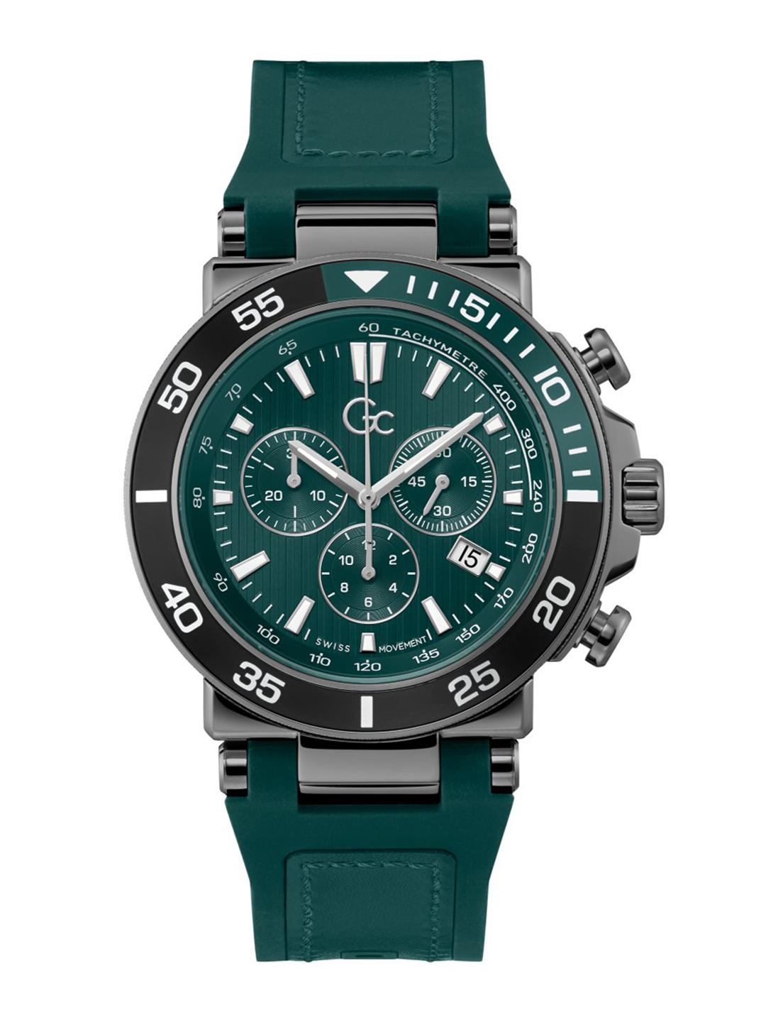 Buy GC GUESS COLLECTION One Sport Green Round Dial Men Quartz Analog ...