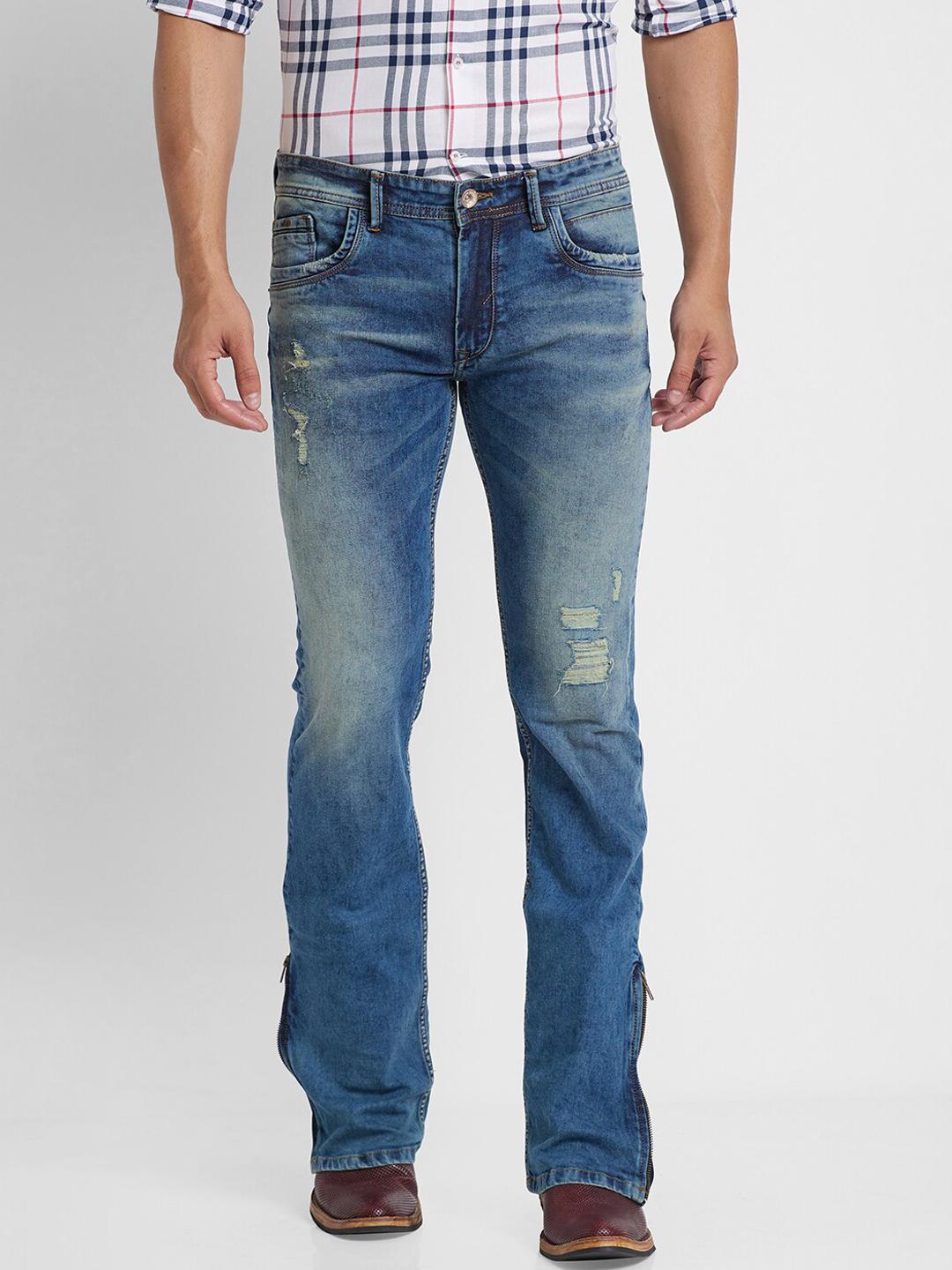Buy Mode De Base Men Mid Rise Bootcut Medium Shade Stretchable Jeans ...