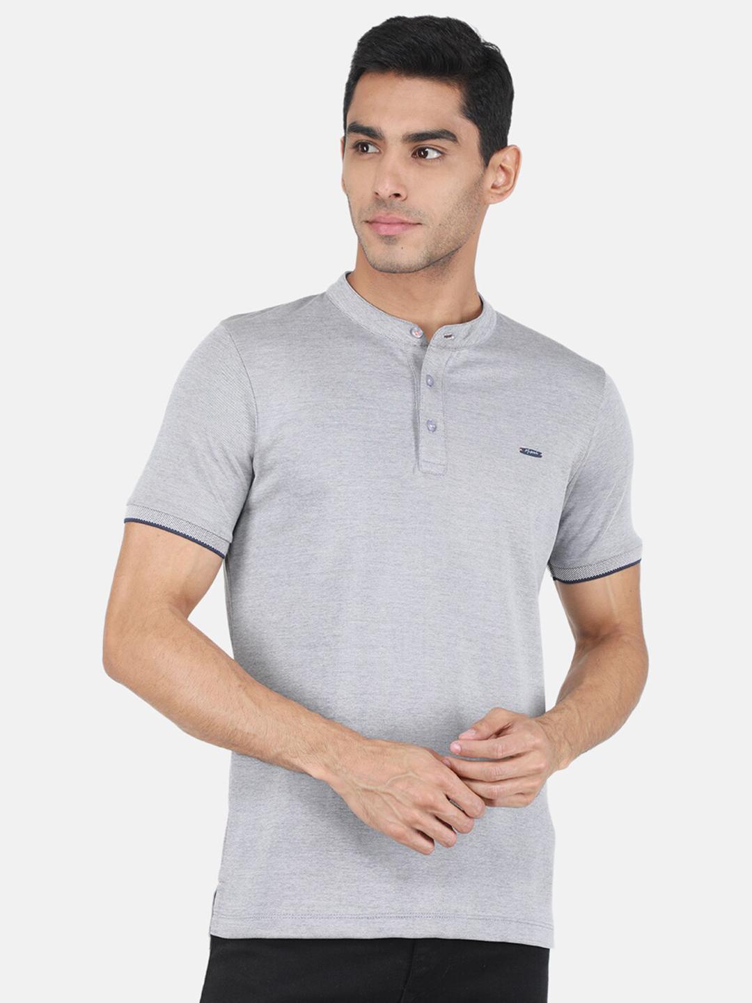 Buy Monte Carlo Mandarin Collar Regular Fit T Shirt - Tshirts for Men ...