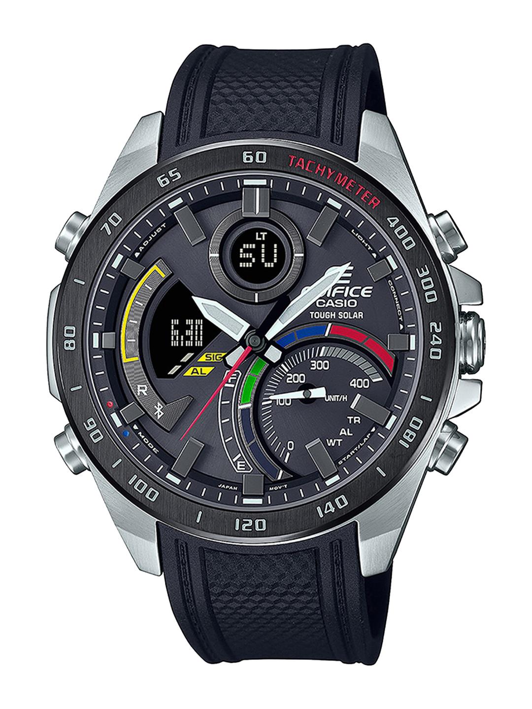 Buy CASIO Men EDifice ECB 900MP 1ADF Black Ana Digi Dial Black Resin ...