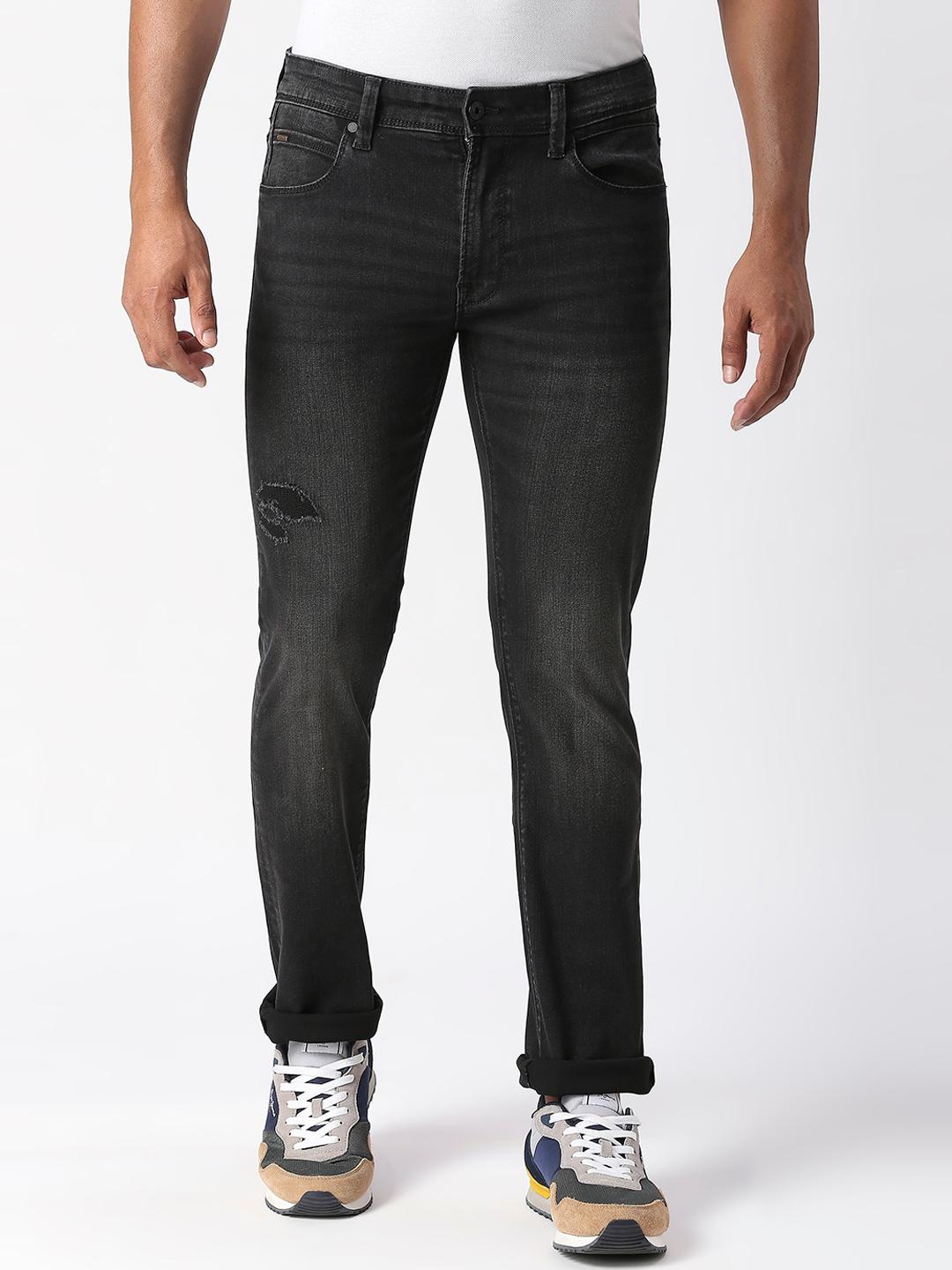 Buy Pepe Jeans Men Comfort Slim Fit Low Distress Light Fade Jeans ...