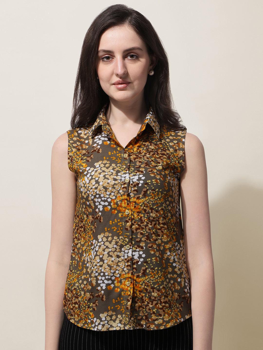 Buy Oomph! Standard Floral Printed Casual Shirt - Shirts for Women ...