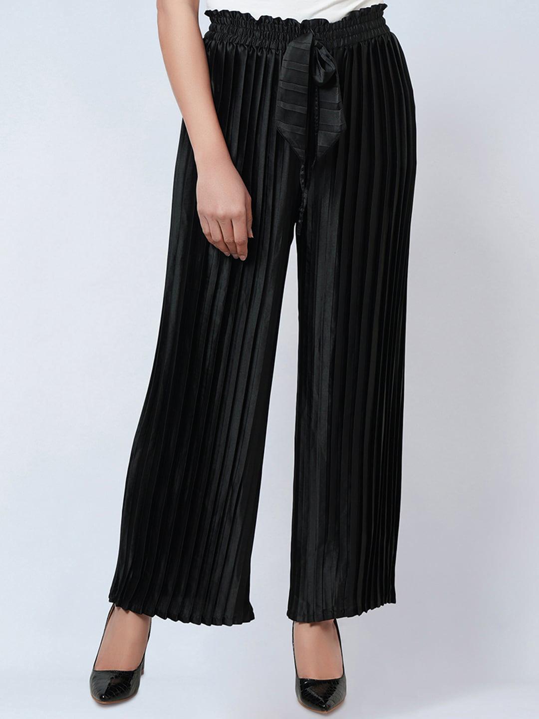 Buy First Resort By Ramola Bachchan Women Mid Rise Wide Leg Accordion ...