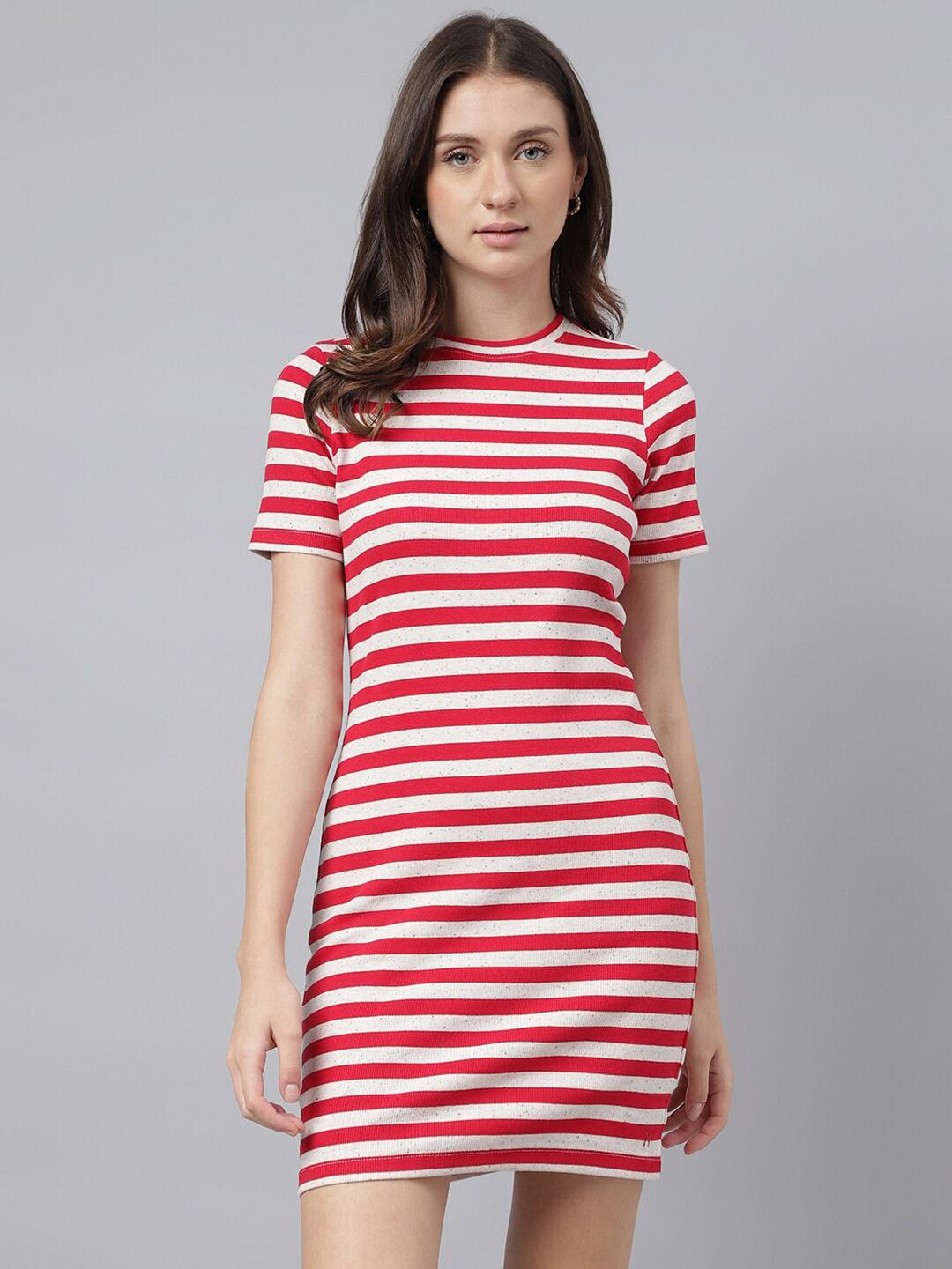 Buy Xpose Round Neck Striped Sheath Dress - Dresses for Women 22693598 ...